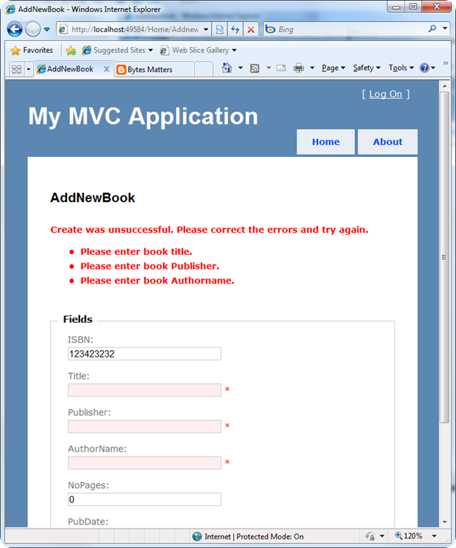 Bytes Matters Data Annotations Validation In Asp Mvc Application